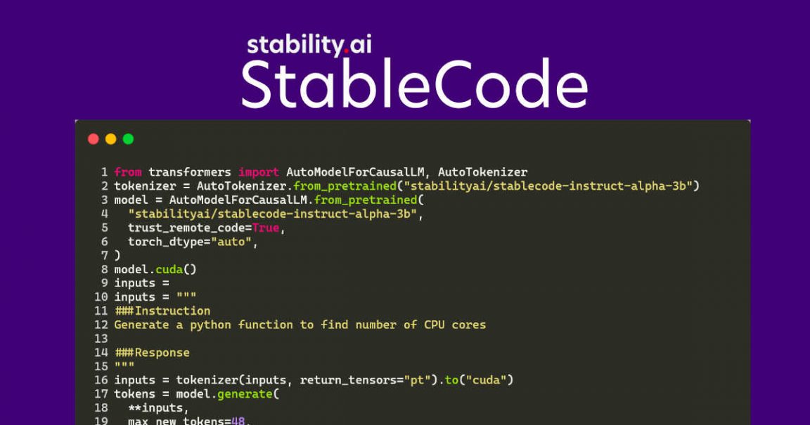 Stability AI Enters Code Generation Space with StableCode